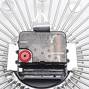 SOOTOP Crystal Wall Clock, Silver Mirror Diamond-Studded Metal Clock Decorative Wall Decor Clock Housewarming Gift for Decoration Bedroom Living Room