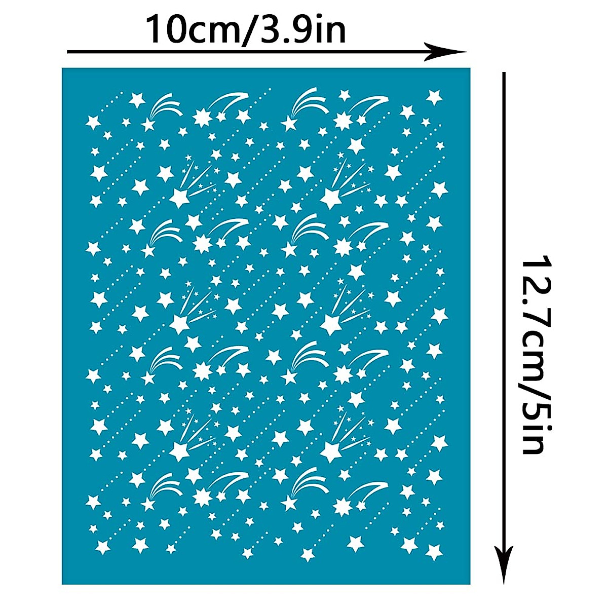 OLYCRAFT 4x5 Inch Meteor Clay Stencils Silk Screen for Polymer Clay Shooting Star Silk Screen Printing Stencils Non-Adhesive Mesh Transfer for Polymer Clay Earrings Jewelry Making