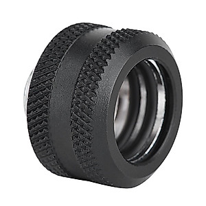 fosa 4 Pcs/8 Pcs OD 16mm Tube Fitting, Water Cooling Compression Fitting with Sealing Ringsfor AcrylicTube for Computer Water Cooling System(Black, 4 Pcs)