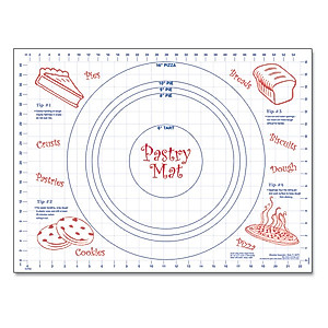 Cut N' Funnel Large Premium Flexible Plastic Pastry Mat 24" x 18" Made in the USA of BPA Free Flexible Plastic