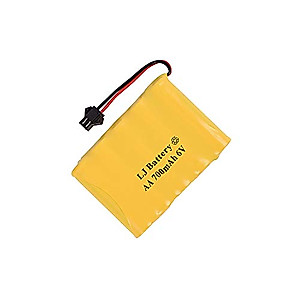 Parts & Accessories 6v 700mah AA NI-CD Battery Remote Control Electric Toys car Ship Robot Rechargeable AA 6V 700 mah high Capacity Battery Toy Part - (Color: Light Grey)