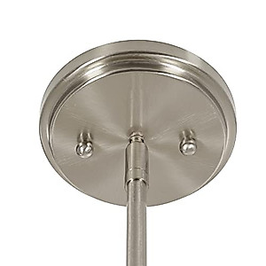 Catalina Lighting 23042-000 Modern 1-Light Bell-Shade Mini Pendant Ceiling Light, 8", Brushed Nickel
