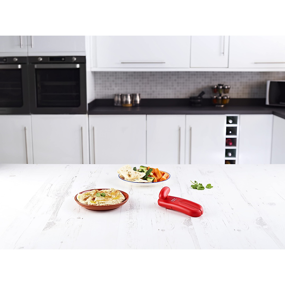 ZYLISS MagiCan Manual Can Opener with Lid Release - Red