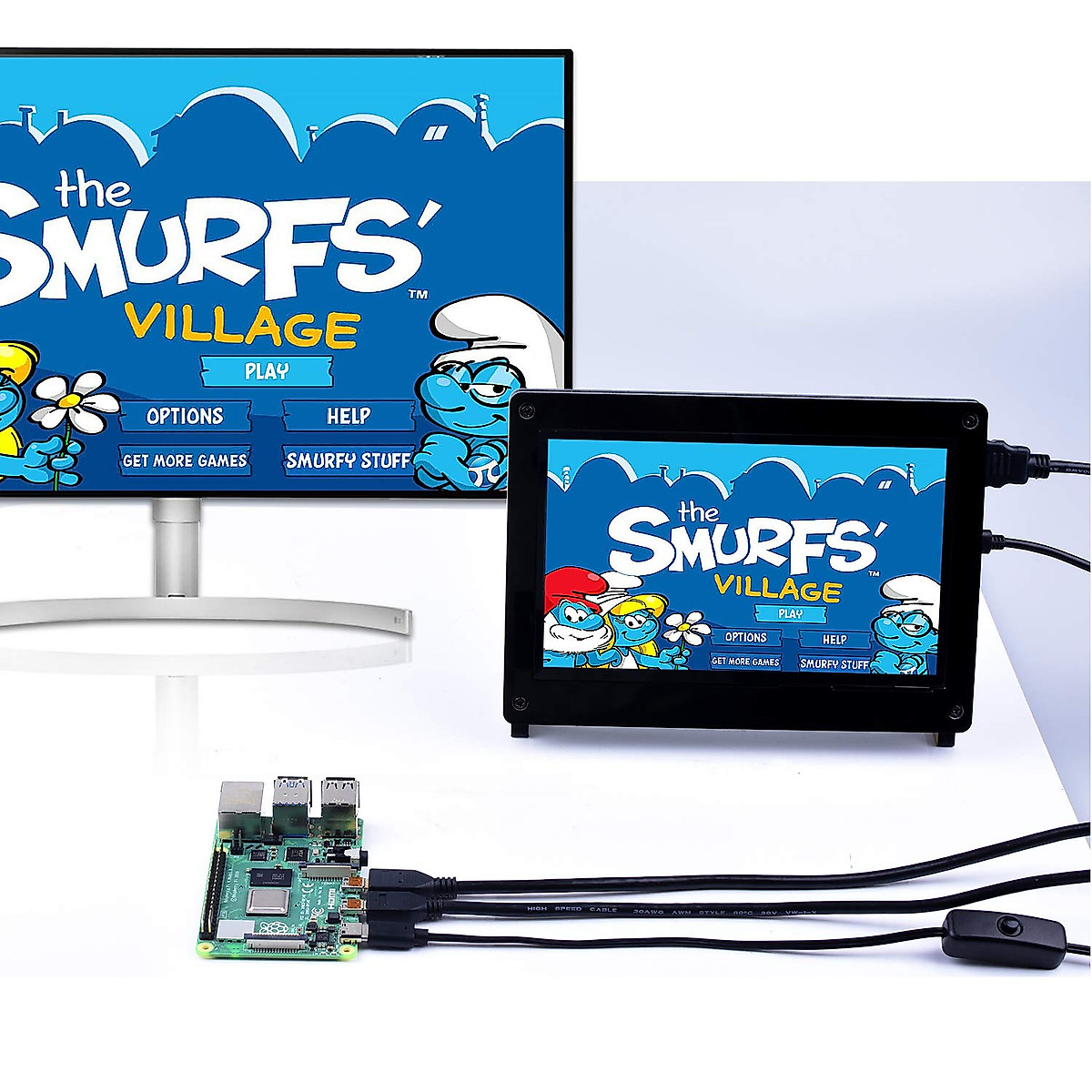 Smraza Micro HDMI to HDMI Cable, 2 PCS 6 Feet 4K Ultra HD Micro HDMI Cable Male to Male, for Raspberry Pi 4/3 B/3 B+, GoPro Hero, Action Camera/Cam