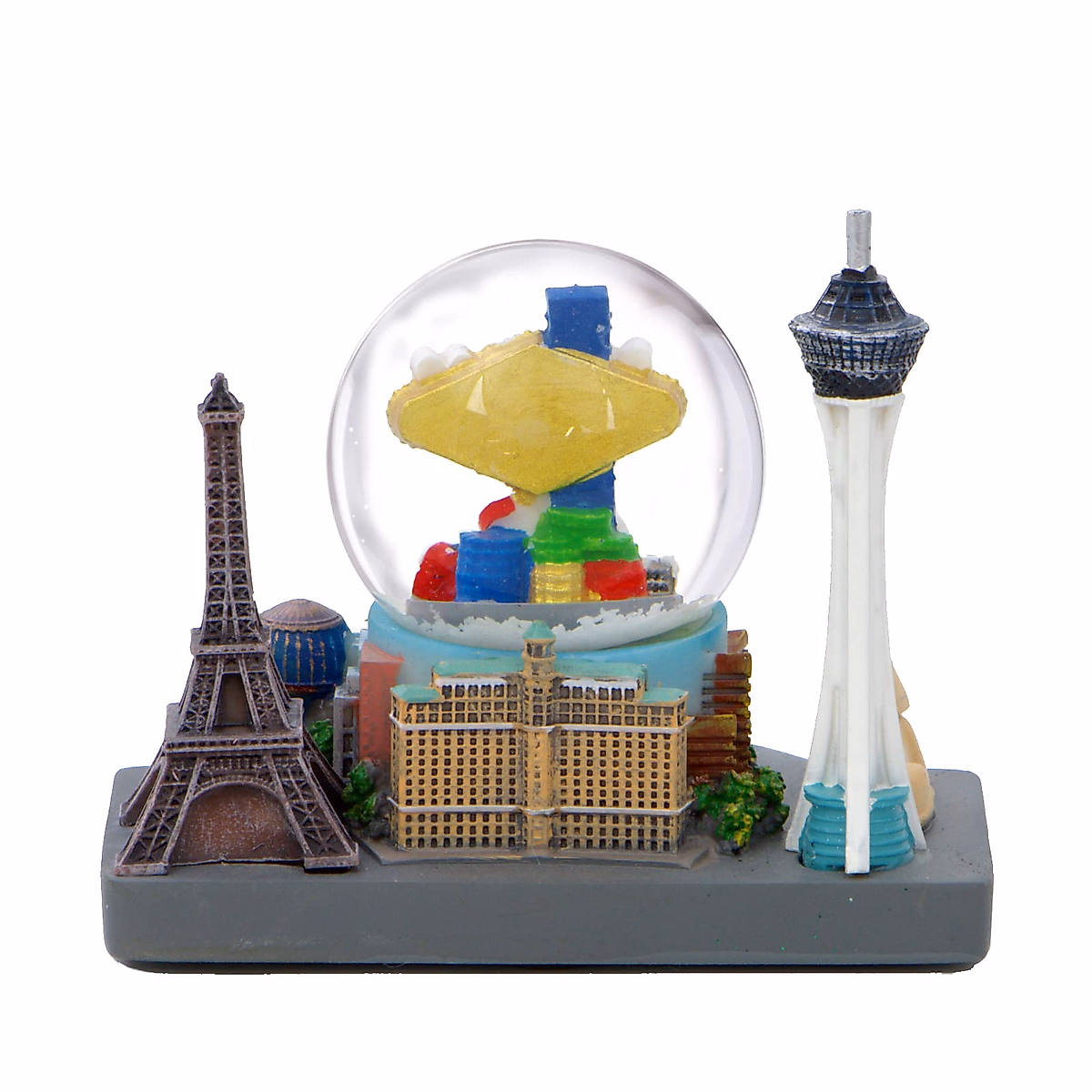 Las Vegas Snow Globe and Skyline Model 4 Inches