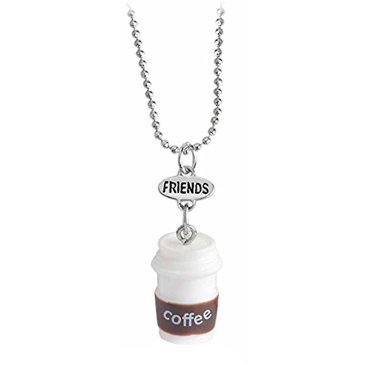 MileHouse Necklace for Women,2Pcs/Set Cookie Coffee Bead Chain Necklaces Kids Jewelry