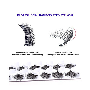 Bella Hair False Eyelashes Variety Pack, 60 Pairs Reusable Handmade Fake Eyelashes in 6 Styles, Specialized Natural Soft, Criss-Cross, Wispies Lashes for Daily, Casual Events, Daytime Outings and More