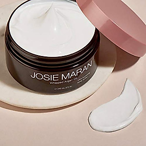 Josie Maran Whipped Argan Oil Body Butter - Immediate, Lightweight, and Long-Lasting Nourishment to Soften and Hydrate Skin (240ml/8.0oz, Vanilla Apricot)