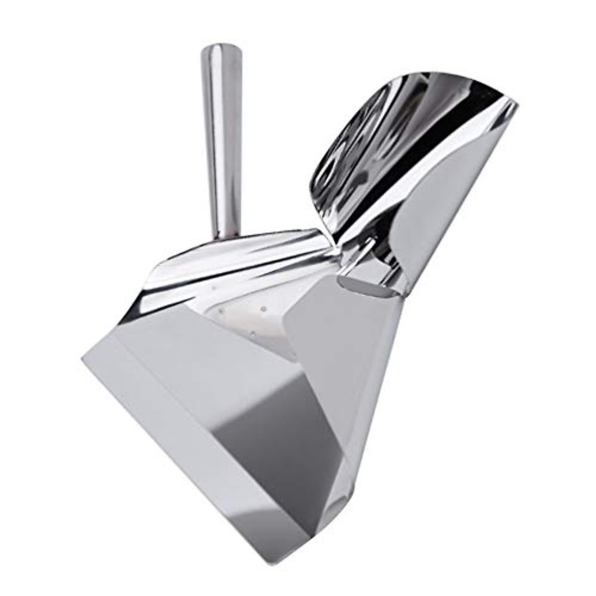 Kichvoe Puffed Rice Right Handle Metal Scoop French Fry Bagger, Stainless Steel Single Handle French Fry Popcorn Scooper for Snacks, Ice, Candy, Desserts, Dry Goods French Fries Scooper Snaks