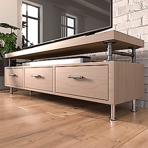 Richelieu Hardware 64217100140 3 15/16 in (100 mm) Round Furniture Leg with Levelling Glide, Chrome