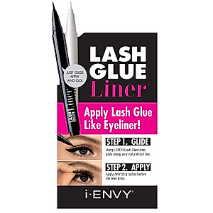 i-Envy Lash Glue Liner Eyelash Adhesive (Clear) Quick Precise Application Dries Clear Matte Finish 0.7mL (0.02 Oz)