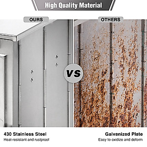 REDCAMP 16" H Foldable Camping Oven with Storage Handbag,Stainless Steel Portable Camping Stove for Baking Cinnamon Rolls, Breads and Muffins with Wood Burning Fire,Propane Stoves,Campers,Baking BBQ