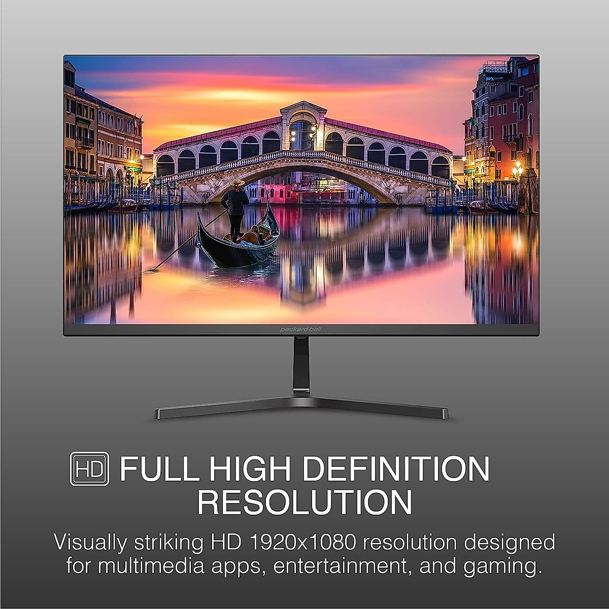 Packard Bell 27 Inch Monitor FHD 1920 x 1080 Computer Monitor, 75 Hertz, 5 MS, Dual Monitor, Wireless Keyboard and Wireless Mouse, VESA, VGA and HDMI Monitor, Basic Monitor and Gaming Monitor – 2 Pack