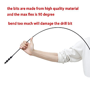 Installer Drill Bit with Pulling Hole at Head and Tail for Wire Pulling Through Drywall and Wood Head Length 54 inch High Carbon Steel with Heat Treatment (54inch*9/16nch)