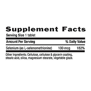 Country Life Selenium, Yeast Free, Supports Immune Health, 100mcg, 180 Tablets, Certified Gluten Free, Certified Vegan, Certified Halal