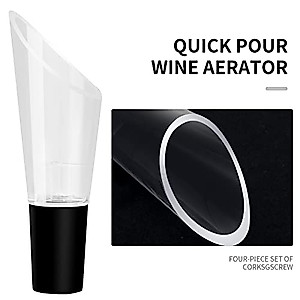 YLMIJFE Wine Bottle Opener, Aluminum tube wine air pressure bottle opener set,With Wine decanter, Vacuum bottle stopper, Aluminum foil cutter.Necessary for wine lovers