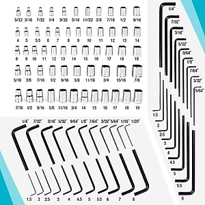 DURATECH 149-Piece Mechanics Tool Set, Include SAE/Metric Sockets, 90-Tooth Ratchet and Wrench Set for Auto Repair