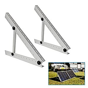 Air Jade 22 in Adjustable Solar Panel Tilt Mount Brackets, Solar Panel Mounting Bracket with Foldable Tilt Legs for RV, Boat, Roof, and Off-Grid