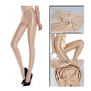 AmerStar 70D Women's Sheer Tights Stockings Oil Shiny Stockings Pantyhose Silk Pantyhose Bar Dance, Skin, One Size