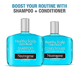 Neutrogena Moisturizing Healthy Scalp Hydro Boost Shampoo & Conditioner for Dry Hair and Scalp, with Hydrating Hyaluronic Acid, pH-Balanced, Paraben & Phthalate-Free, Color-Safe, 12 Fl Oz