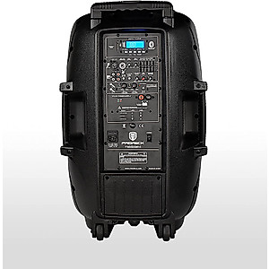 PRORECK Freedom 15 Portable 15-Inch 800 Watt 2-Way Rechargeable Powered Dj/PA Speaker System with Bluetooth/USB/SD Card Reader/FM Radio/Remote Control/Wireless Microphones/Speaker Stand