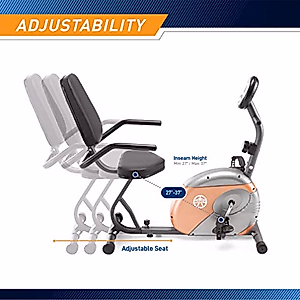 Marcy Recumbent Exercise Bike with Resistance ME-709