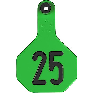 Y-Tex 3 Numbered Tags 76-100 GREEN 25 Tags/Package Prevent Cracking Flexible