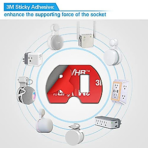 Sticky Adhesive for Loose Power Outlet/Wall Socket, 6Pcs Double Sided Sticker Compatible with 3rd / 4th Gen Wall Mount WiFi Home-Pod Mini Stand, 3M High-Bond Tape for Power Plug, Extender, Adapter