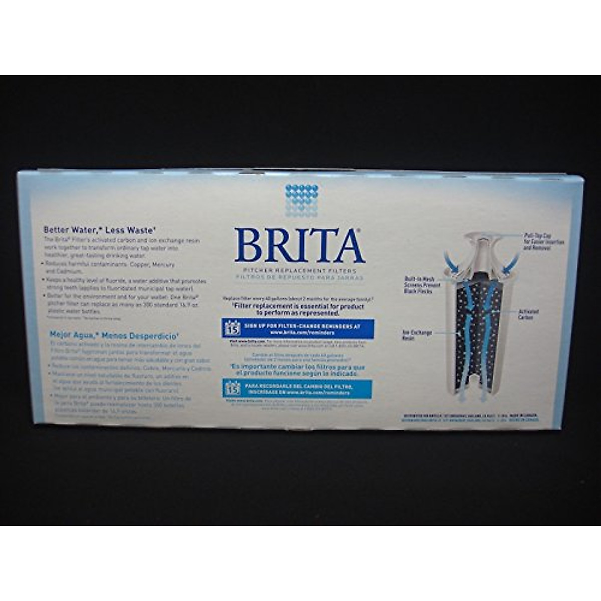 Brita 5 Pitcher Replacement Advanced Water Filter Model # OB03 (Total 1 Box)