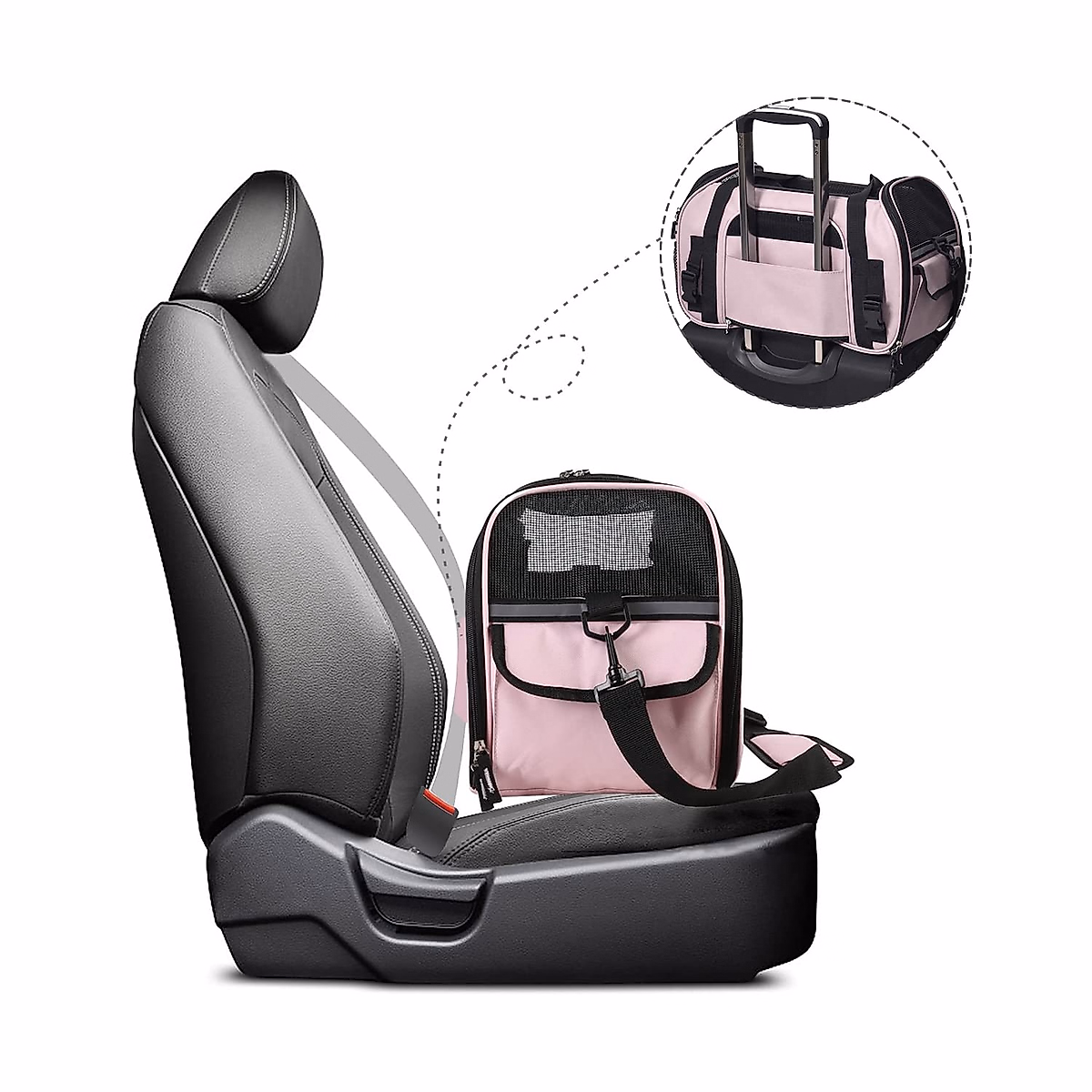 JESPET Soft-Sided Kennel Pet Carrier for Small Dogs, Cats, Puppy, Airline Approved Cat Carriers Dog Carrier Collapsible, Travel Handbag & Car Seat