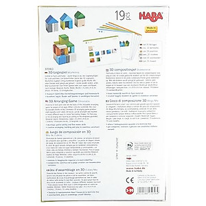 HABA Chromatix Wooden Blocks - 19 Piece Building Block Set - for Children Ages 3+