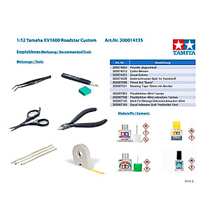 Tamiya 14135 1/12 Yamaha XV1600 Road Star Custom Plastic Model Kit