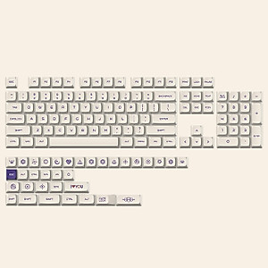 dagaladoo Retro Double Shot PBT keycaps Set Japanese Style Beige Custom Keycaps Dye-Sub XDA Profile keycaps Keyboard for Gateron MX Switches Mechanical Keyboard (134keys)