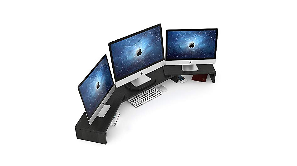 Tribesigns Adjustable 3 Shelf Monitor Stand Riser