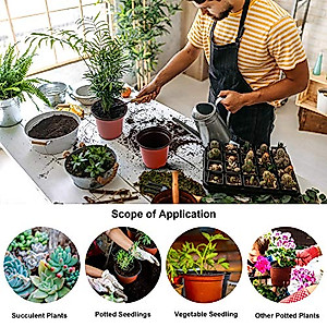 Augshy Nursery Pot, 110 Pcs 4" Plastic Plants Pot,Seed Starting Pots,Seeding pots