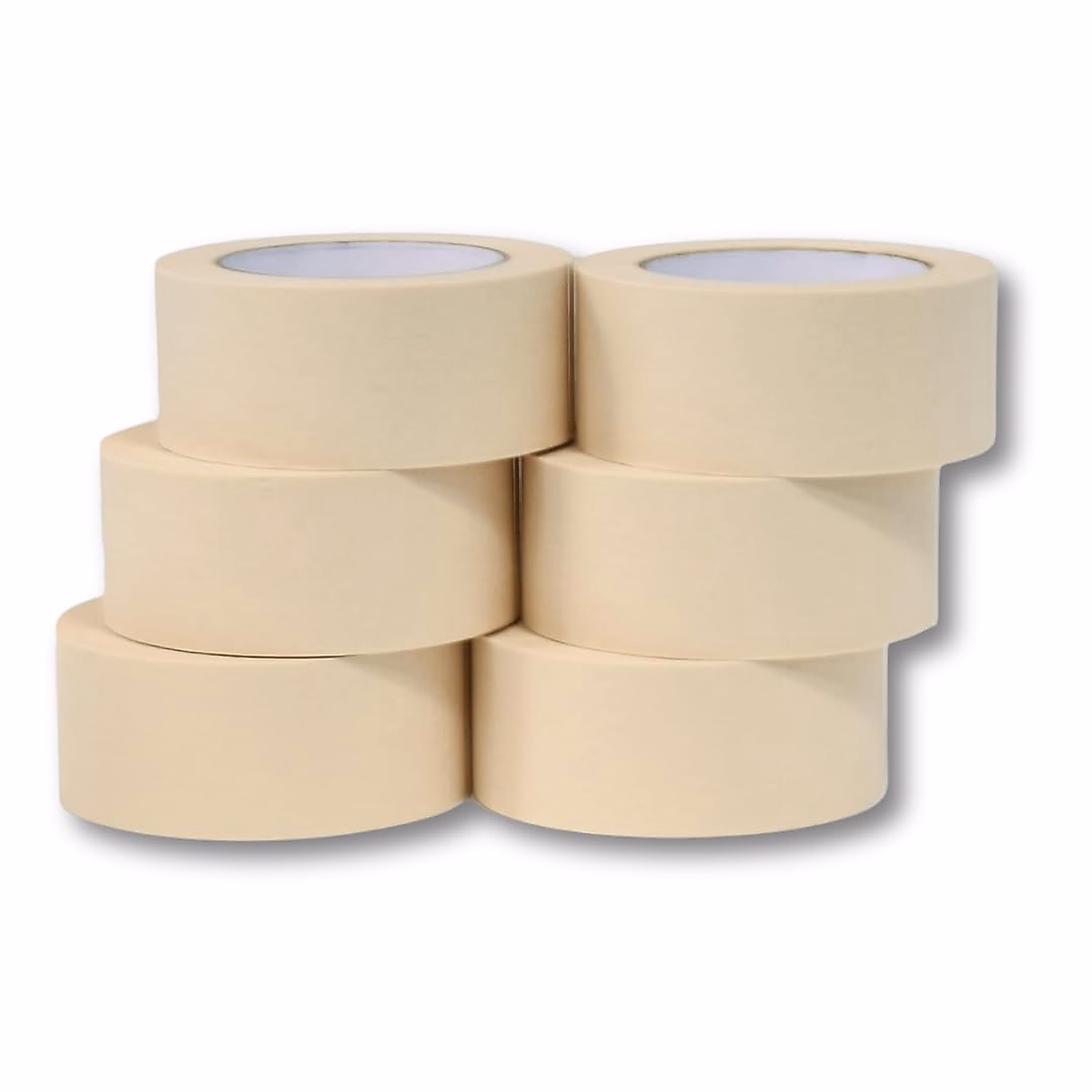 JAK Industrial 6 Rolls - 2 Inch Masking Tape for General Purpose/Painting - 60 Yards per roll