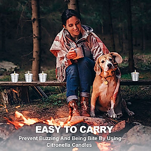 Citronella Candles Outdoor Indoor, 12 Pack Scented Candles Set Bulk Made with Natural Soy Wax Bucket and Essential Oils for Garden Patio Yard Home Balcony