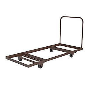 Correll Flat Stacking Table Truck; 12-16 Rectangular Table Capacity Up to 90" Long, 30"x90", Commercial Duty Steel Construction