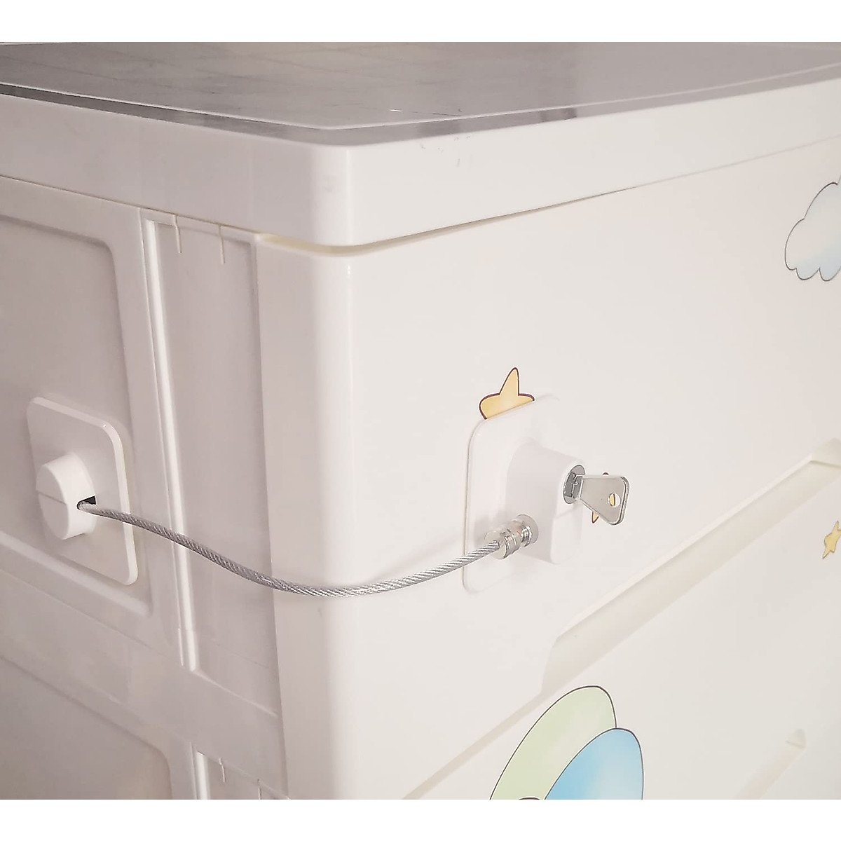 YEYA Upgraded No Drill Anti Tip Furniture Wall Anchors for Baby Proofing 4 Pack