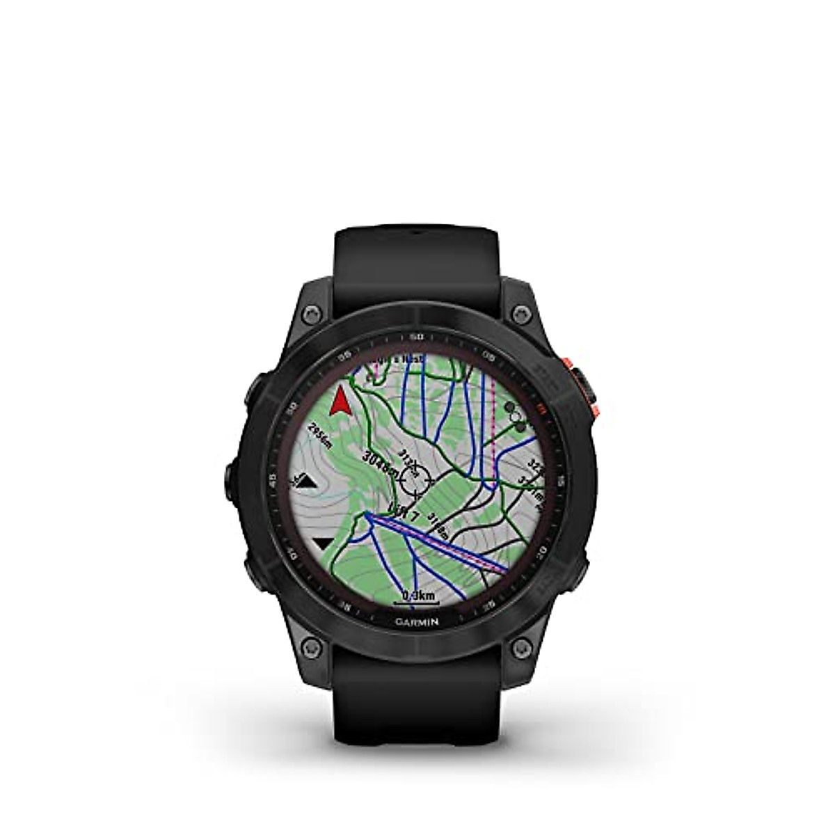 Garmin fēnix 7 Solar Multisport GPS Watch, Black with Silicone Band