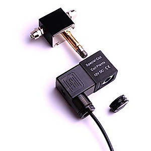 FZONE DC CO2 Solenoid Valve Aquarium CO2 System Regulator Magnetic Valve for Aquarium Fish Tank Water Plant Grass Grow Easy to Install