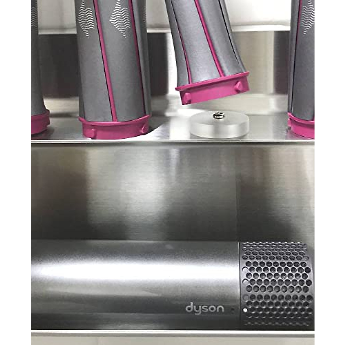 JS TECH Storage Stand Wall Mount Holder for Dyson Airwrap Curling Iron Accessories for Home Bathroom Organizer, Full Stainless