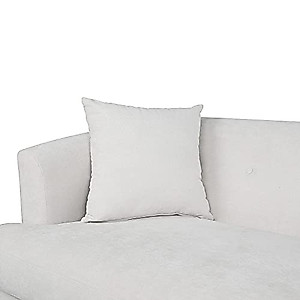 NOSGA Loveseat Sofa, 73'' Mid-Century Modern Sleeper Couch Recliner with Soft Cushion and 2 Pillows for Living Room Apartment Small Space Dorm, White