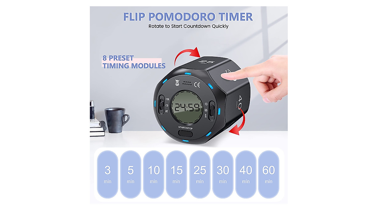Digital Pomodoro Timer for Productivity & Cooking - TREACLUB