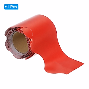 PATIKIL 2.3" x 16.4ft Bulletin Board Border, Scalloped Trim Strips Wall Decor for Locker Classroom Cork Poster Black Board White Chalkboard, Red