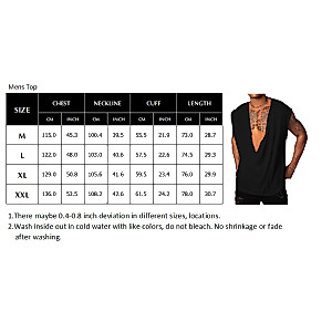 PASLTER Mens Tank Tops Sleeveless T Shirts Deep V Neck Loose Casual Summer Beach Basic Tank Shirts Blue