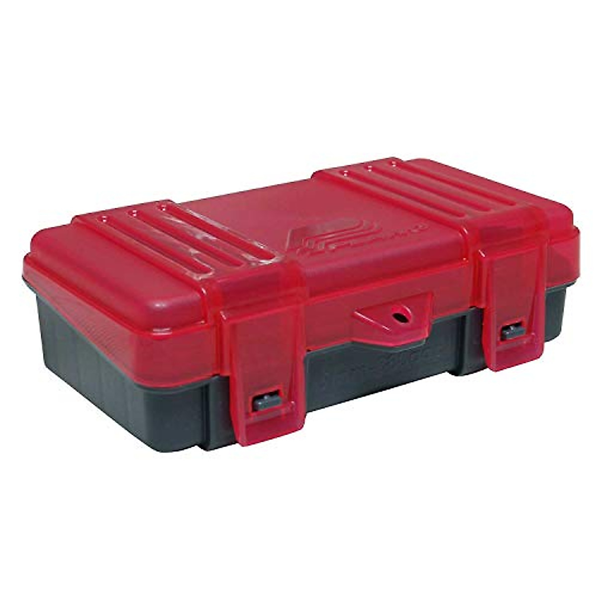 Plano 50-Count Handgun Ammo Box, Dark Gray, Lockable Ammunition Storage, Small Plastic Ammo Box with Dependable Closures and Deep Individual Slots for 9mm & .380