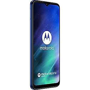 Motorola One Fusion (128GB, 4GB) 6.5", 48MP Quad Camera, 5000mAh Battery, Dual SIM GSM Unlocked Global 4G LTE (T-Mobile, AT&T, Metro) International Model XT2073 (Ocean Blue)
