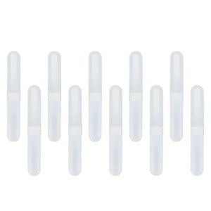 Xiaoyztan 10 Pcs Portable Travel Toothbrush Case Matte Translucent Toothbrush Storage Box Toothbrush Bucket Toothbrush Container (White)
