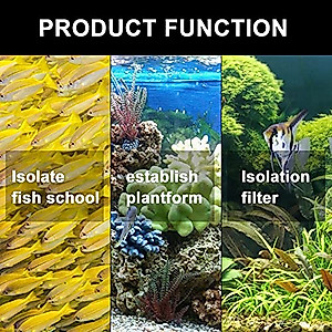 8 Pcs Large Aquarium Fish Tank Divider 11.7x11.7Inch Egg Crate Aquarium Filter Bottom Divider Tray Grid Isolation Board Partition Separator with 10 Pcs Sucker Clips for Mixed Breeding Light Diffuser